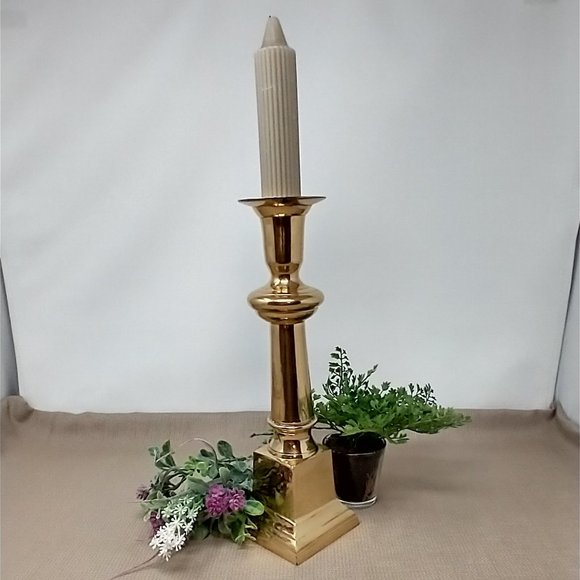 Accents | Brass Heavy Weight Candlestick | Poshmark